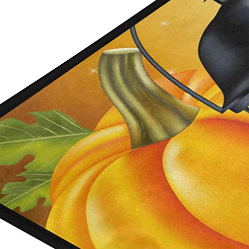 AGONA Anti Fatigue Kitchen Mat Thanksgiving Floral Sunflower Pumpkin Candle Christmas Kitchen Rugs Non Slip Standing Mats Decorative Absorbent Floor Mat Bath Rug Runner Area Rug Carpet Door Mat Indoor