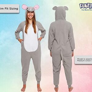 Slim Fit Adult Onesie - Animal Halloween Costume - Plush Fruit One Piece Cosplay Suit for Women and Men by FUNZIEZ!