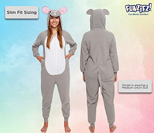 Slim Fit Adult Onesie - Animal Halloween Costume - Plush Fruit One Piece Cosplay Suit for Women and Men by FUNZIEZ!