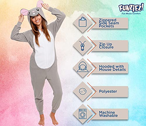 Slim Fit Adult Onesie - Animal Halloween Costume - Plush Fruit One Piece Cosplay Suit for Women and Men by FUNZIEZ!