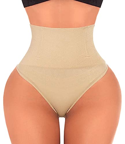 Jenbou Thong Shapewear Tummy Control Panties Body Shaper for Women Butt Lifter Waist Trainer Seamless Slimmer Panty Nude