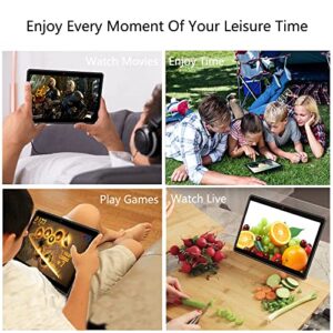 PRITOM M10 10 inch Tablet - Android Tablet with 2GB RAM, 64GB ROM, 512GB Expandable, Quad-Core, HD IPS Screen, 2.0 MP + 8.0 MP Dual Camera, WiFi, Bluetooth, Stable Tablet with 6000mAh Battery