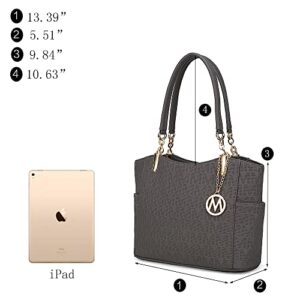 Mia K Collection Shoulder Handbag for Women: Vegan Leather Satchel-Tote Bag, Top-Handle Purse, Ladies Pocketbook Mustard