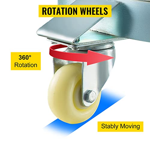 BestEquip Heavy Duty Drum Dolly Swivel Caster Wheel 30 Gallon Steel Frame Non Tipping