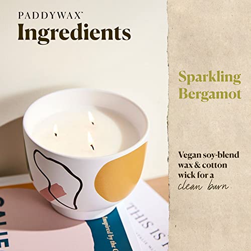 Paddywax Wabi Sabi Artisan Hand-Poured Scented Candle, 12-Ounce, Sparkling Bergamot