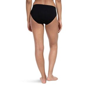 Woolly Clothing Women's Merino Wool Bikini Brief - Ultralight - Wicking Breathable Anti-Odor - Black size:X-Small