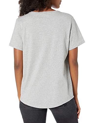 Amazon Essentials Women's Classic-Fit 100% Cotton Short-Sleeve Crewneck T-Shirt (Available in Plus Size), Pack of 2, Charcoal Heather/Light Grey Heather, X-Large