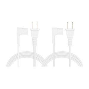 Vebner 16-Foot 2-Pack Power Cord Compatible with Sonos One, Sonos One SL, Sonos Play-1 Speakers - Power Plug Cable (Extra Long, White)