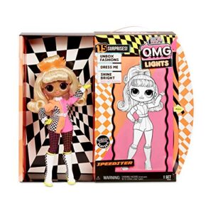 L.O.L. Surprise! O.M.G. Lights Speedster Fashion Doll with 15 Surprises, Multicolor