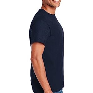 Gildan Men's Crew T-Shirts, Multipack, Style G1100, Navy/Charcoal/Cardinal Red (5-Pack), Medium