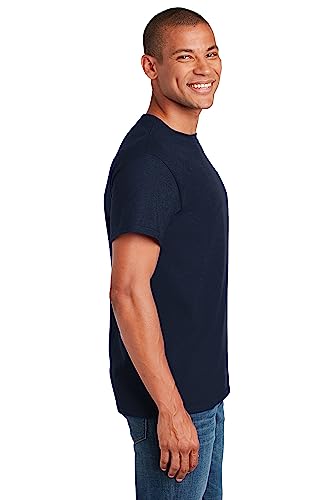 Gildan Men's Crew T-Shirts, Multipack, Style G1100, Navy/Charcoal/Cardinal Red (5-Pack), Medium