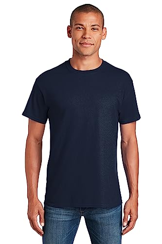 Gildan Men's Crew T-Shirts, Multipack, Style G1100, Navy/Charcoal/Cardinal Red (5-Pack), Medium