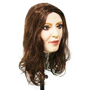 Female Full Head Human Latex Mask Lady Halloween Costume Woman Face Crossdressing Sissy Cosplay Party Fancy Dress Multicoloured