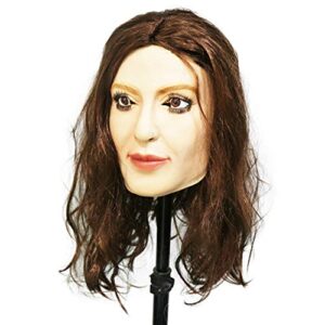 Female Full Head Human Latex Mask Lady Halloween Costume Woman Face Crossdressing Sissy Cosplay Party Fancy Dress Multicoloured