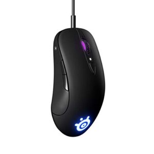 steelseries sensei ten gaming mouse 18,000 cpi truemove pro optical sensor ambidextrous design 8 programmable buttons 60m click mechanical switches – rgb lighting,black