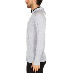 Minus33 Merino Wool Mens Micro Weight Woolverino ¼ Zip Sun Hoodie Ash Gray Medium