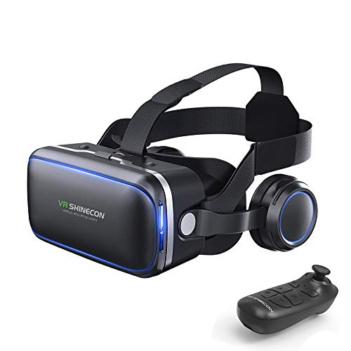 VR Headset for iPhone & Android Phone,3D VR Glasses for TV,Movies & Video Games,VR Headset with Remote Controller,Virtual Reality Headset for iPhone/Android Phone Compatible 4.7-6 inch