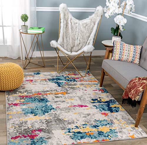 Rugshop Sky Collection Transitional Abstract Area Rug 7'10" x 10' Multi