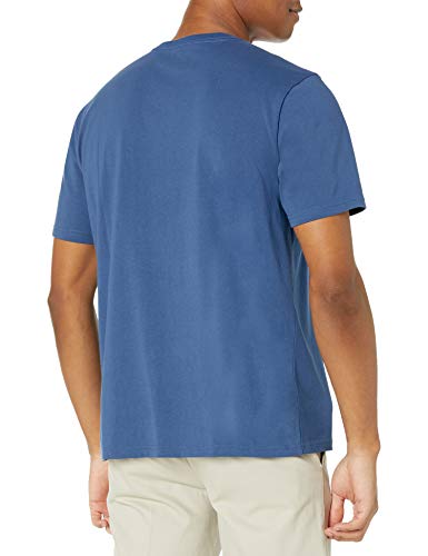 Amazon Essentials Men's Regular-Fit Short-Sleeve V-Neck Pocket T-Shirt, Pack of 2, Blue/Charcoal Heather, X-Large