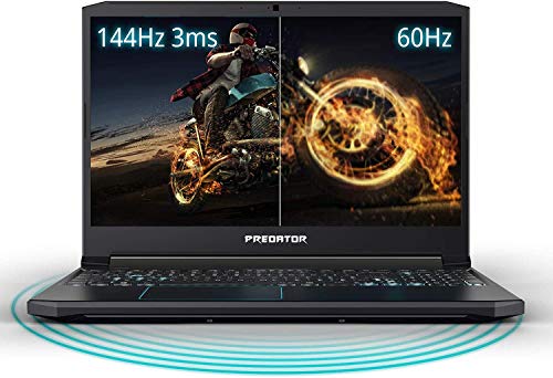 Acer Predator Helios 300 Gaming Laptop, Intel Core i7-9750H, GeForce RTX 2060, 15.6" Full HD 144Hz Display, 3ms Response Time, 16GB DDR4, 512GB PCIe NVMe SSD, RGB Backlit Keyboard, PH315-52-75DE,Black