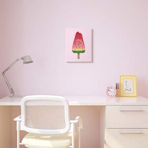 Stupell Industries Stay Cool Watermelon Ice Cream Pink Red Kids Nursery, Design by Artist Ziwei Li Wall Art, 10 x 15, Wood Plaque