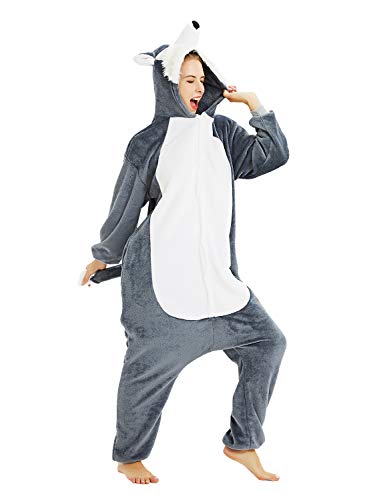 Très Chic Mailanda Adult Unisex Animal Pajamas for Women Men Onesie Sleepwear Halloween Cosplay Costume Medium