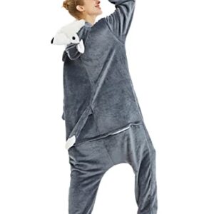 Très Chic Mailanda Adult Unisex Animal Pajamas for Women Men Onesie Sleepwear Halloween Cosplay Costume Medium