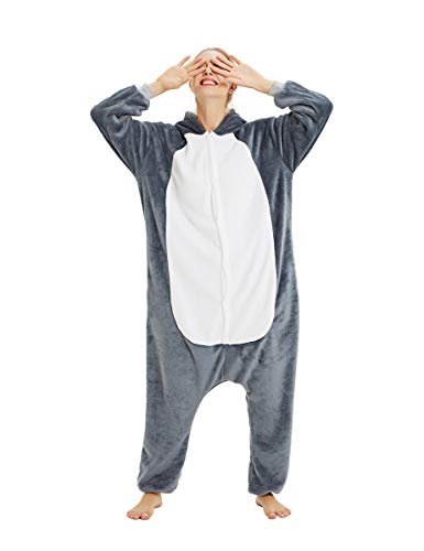 Très Chic Mailanda Adult Unisex Animal Pajamas for Women Men Onesie Sleepwear Halloween Cosplay Costume Medium