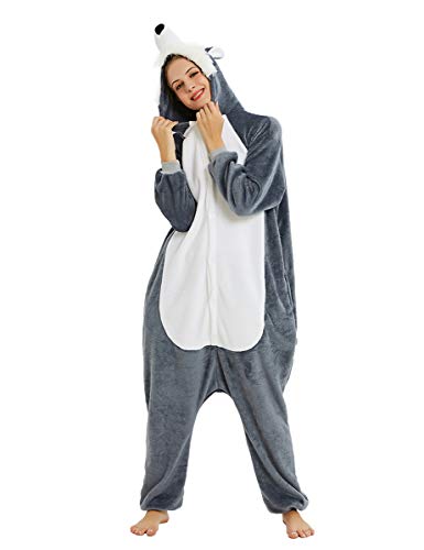 Très Chic Mailanda Adult Unisex Animal Pajamas for Women Men Onesie Sleepwear Halloween Cosplay Costume Medium