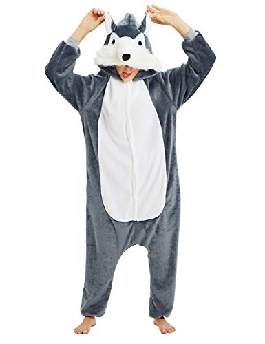 Très Chic Mailanda Adult Unisex Animal Pajamas for Women Men Onesie Sleepwear Halloween Cosplay Costume Medium