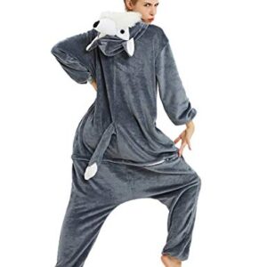 Très Chic Mailanda Adult Unisex Animal Pajamas for Women Men Onesie Sleepwear Halloween Cosplay Costume Medium