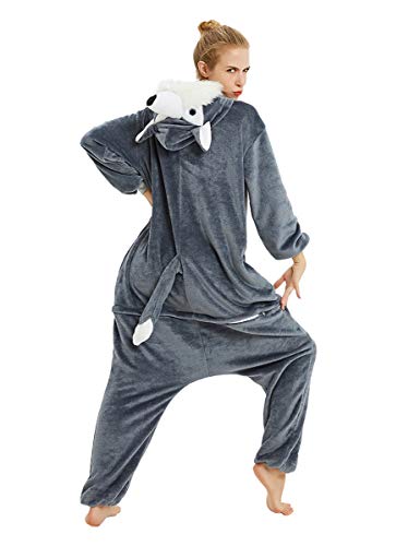 Très Chic Mailanda Adult Unisex Animal Pajamas for Women Men Onesie Sleepwear Halloween Cosplay Costume Medium