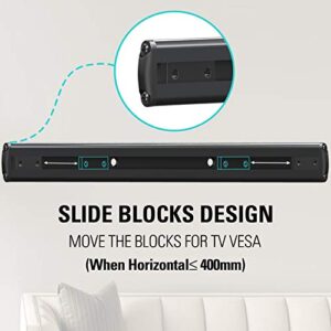 Mounting Dream Soundbar Mount with Easy Access Design for SONOS Beam, SoundBar Bracket with Sliding Block Fits TV up to VESA 600x400mm, Compatible with The Beam Constructed of Duty Aluminum Profile