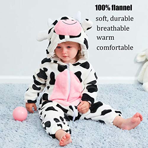 Baby Cow Costumes Unisex Toddler Onesie Halloween Dress Up Romper 18-24 Months