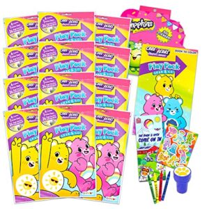 care bears ultimate party favors packs - bundle includes 12 sets with stickers, coloring books, stamper and crayons (party supplies)