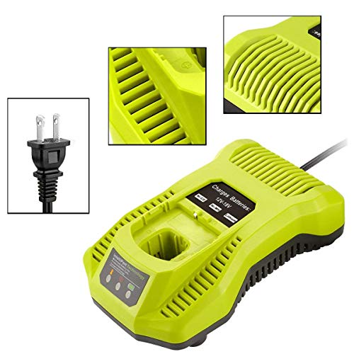 Swidan P117 18Volt Battery Charger for Ryobi One+ Plus P100 P108 P104 Lithium&Ni-cad Ni-Mh 12V MAX and 18V MAX Battery