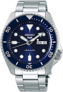 seiko srpd51 5 sports men's watch silver-tone 42.5mm stainless steel