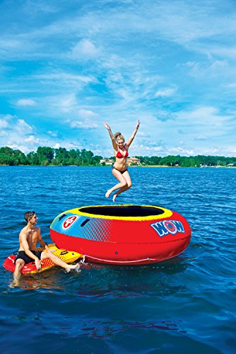 WOW Sports World of Watersports Inflatable Bounce Pad, 4Ft Bouncing Area, Yellow, 20-2030