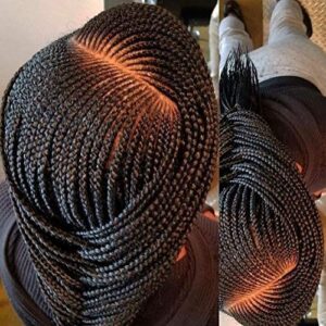 4 Packs Brazilian Wool Hair Yarn, Wool Yarn for Hair Jumbo Braiding& Senegalese Twisting Wool Hair Attachment Knitting Hair Braids(Natural Black)