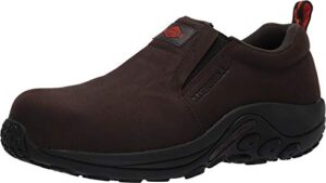 merrell men's jungle moc leather composite toe construction shoe, espresso, 10