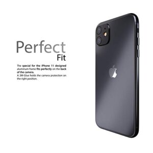 innoGadgets Camera lens Protector compatible with iPhone 11 | Camera Cover, Lens Protector | Protection against shocks and scratches | Dust free installation with Cleaning Set | Black