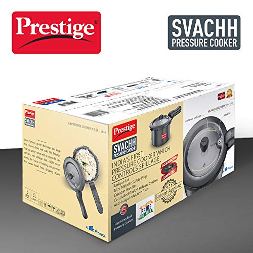 TTK Prestige SVAHA5 Prestige Svachh Pressure Cooker HA 5 L, 5-Liter, Black