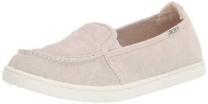 roxy womens minnow slip on shoe sneaker, oatmeal, 11 us