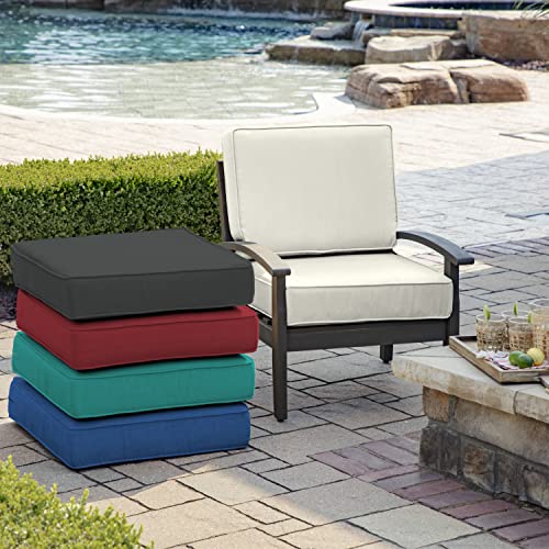 Arden Selections ProFoam Performance Outdoor Deep Seating Cushion Set 24 x 24, Sand Cream