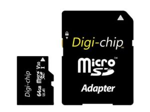 digi-chip micro-sd memory card uhs-1 high speed for amazon fire 7, fire 7 kids, amazon fire hd8, hd8 kids, fire hd10, fire hd 10 kids tablet pc (64gb, yellow - extreme)