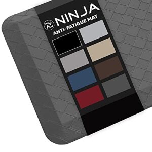 ninja brand premium floor comfort mat, ergonomically engineered, extra support floor pad, commercial grade rug for kitchen, gaming, office standing desk mats, 20x32 inches, graphite gray