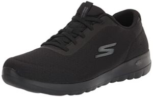 skechers women's go walk joy-ecstatic sneaker, black, 7.5