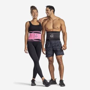 Sports Research Sweet Sweat 'Pro-Series' Waist Trimmer (Pink) with Adjustable Velcro Straps (XL/XXL)