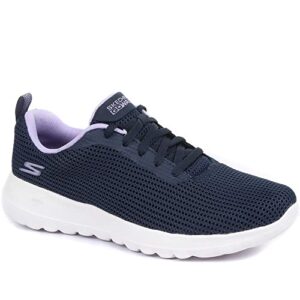 skechers women's go walk joy-15641 sneaker navy/lavender 8