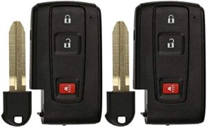 keylessoption keyless entry remote smart car key fob for toyota prius 2004-2009 fcc id: mozb31eg (diy step-by-step programming instruction included) pack of 2